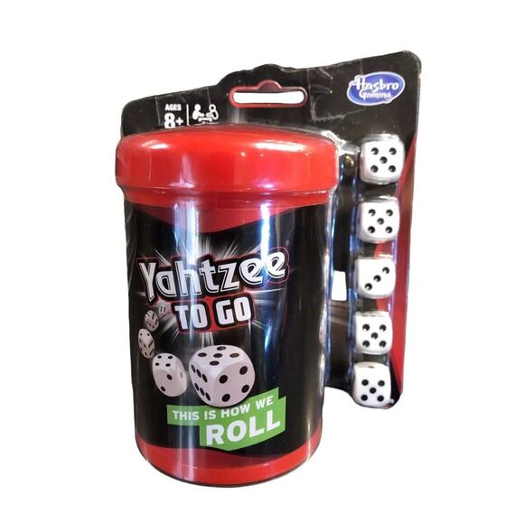 Hasbro | Games | Hasbro Yahtzee To Go Travel Game Dice In A Cup New ...